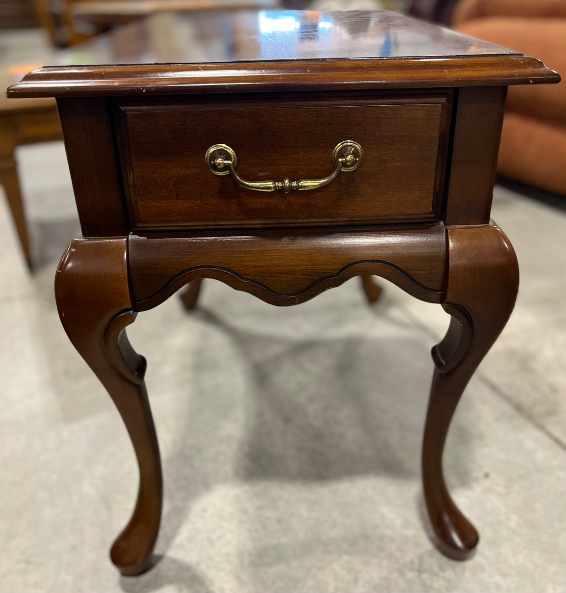 Dark Rectangular Side Table W Drawers Habitat For Humanity Greater