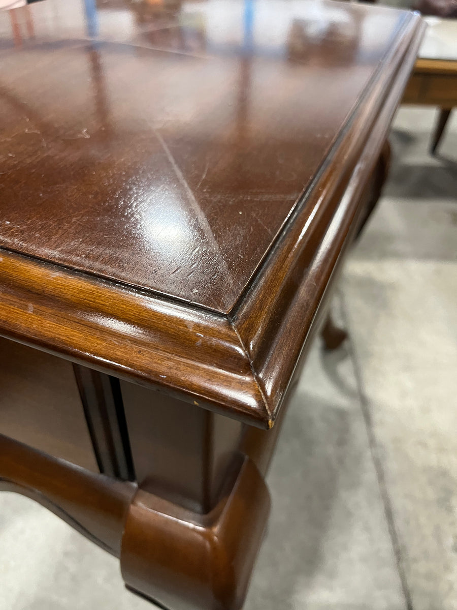 Dark Rectangular Side Table W Drawers Habitat For Humanity Greater