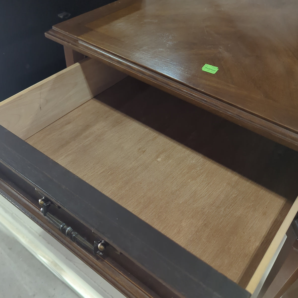 Wooden Dark Brown Side Table with Drawer – Habitat for Humanity Greater ...