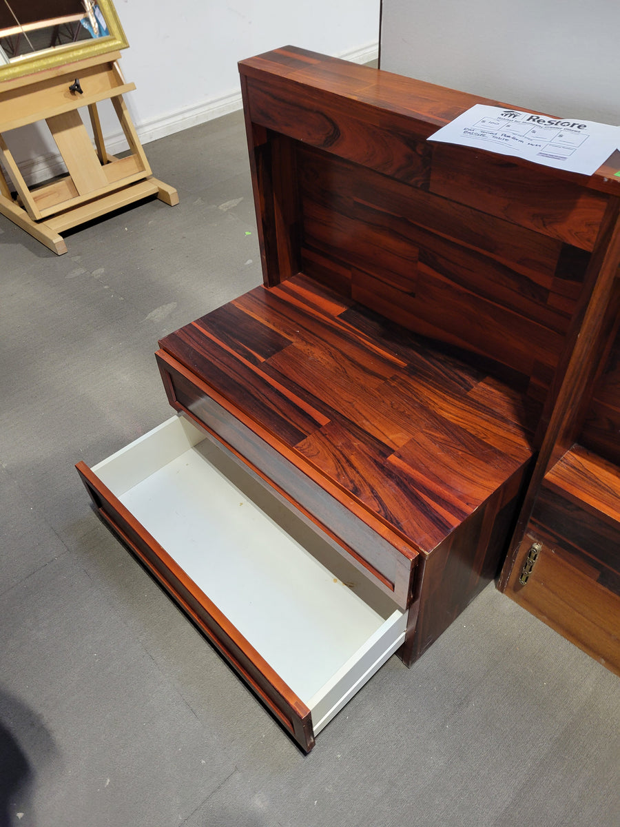 Red-Toned MCM Platform Side Table – Habitat for Humanity Greater Ottawa ...