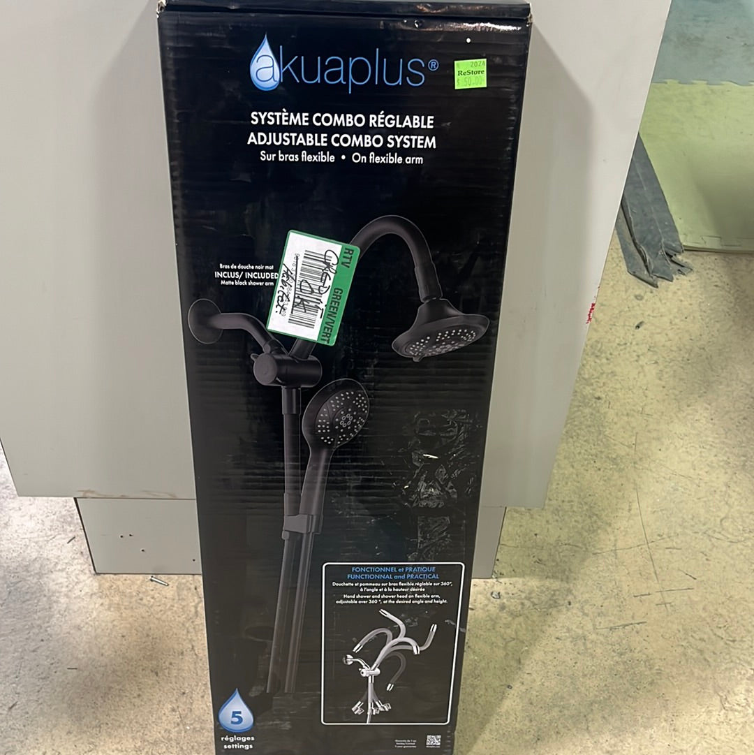 Matte Black Flexible Combo Shower Set – Habitat for Humanity Greater ...