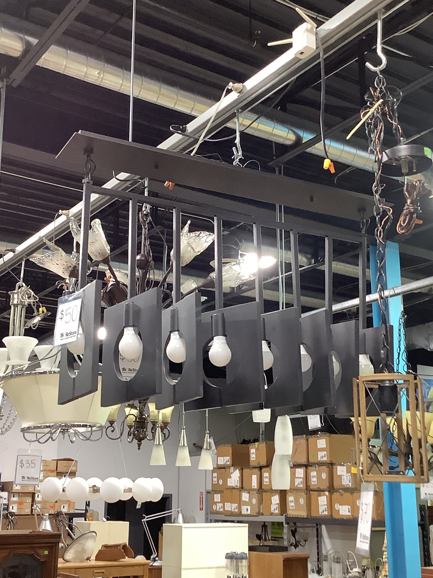Square Panel Track Chandelier – Habitat for Humanity Greater Ottawa ReStore