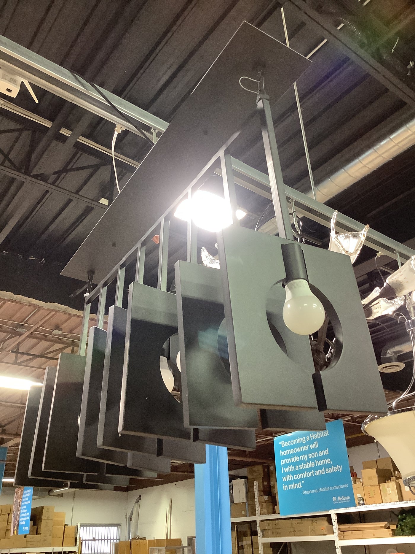 Square Panel Track Chandelier – Habitat for Humanity Greater Ottawa ReStore