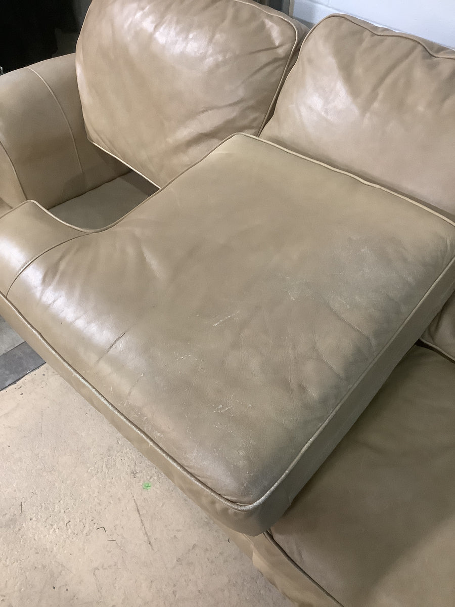 Beige Pleather Sofa – Habitat for Humanity Greater Ottawa ReStore
