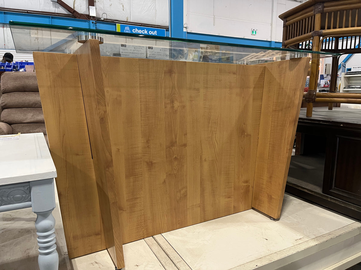 Sleek Modern Glass-Top Console Table – Habitat for Humanity Greater ...