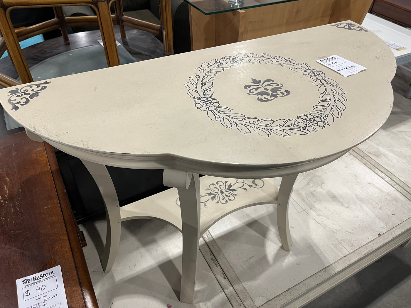 Vintage-Inspired Hand-Painted Console Table – Habitat for Humanity ...