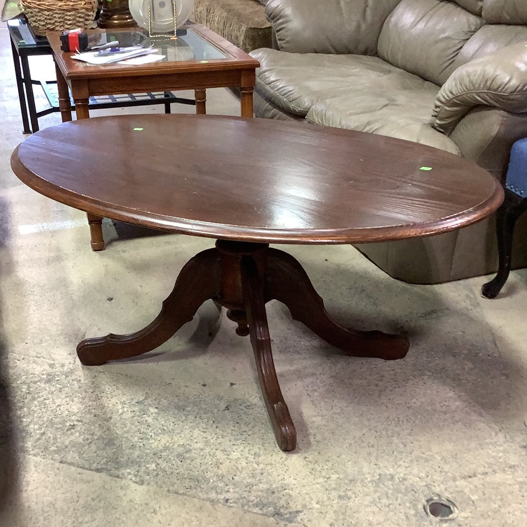 Wooden Pedestal Coffee Table – Habitat for Humanity Greater Ottawa ReStore
