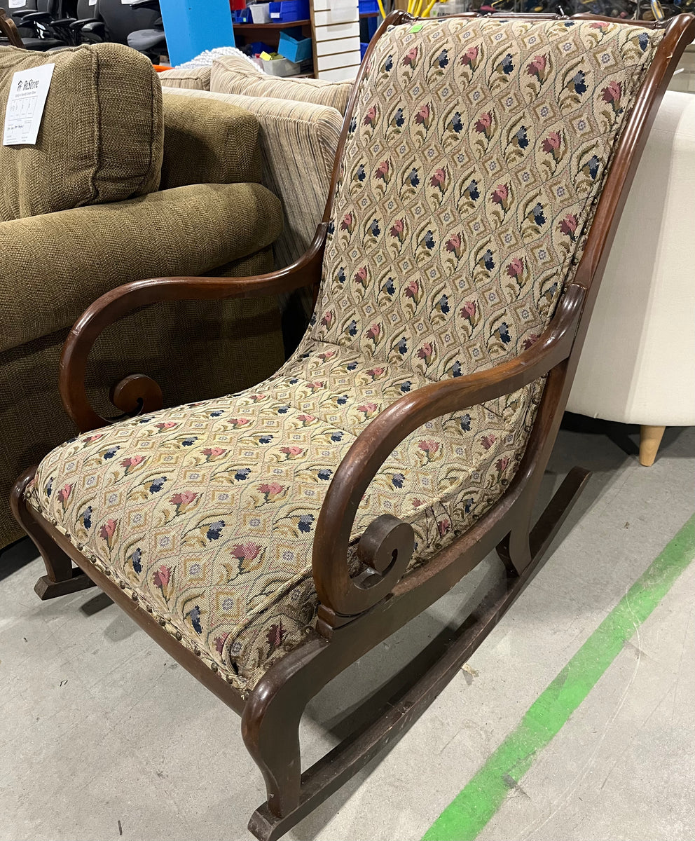 Floral Rocking Chair w/ Bentwood Frame – Habitat for Humanity Greater ...