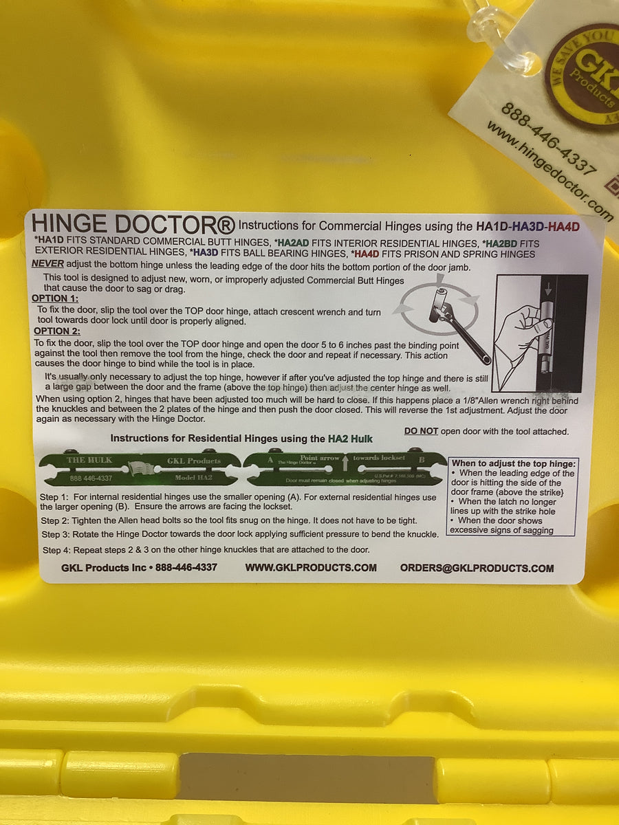 GKL Hinge Doctor Commercial Kit – Habitat for Humanity Greater Ottawa ...