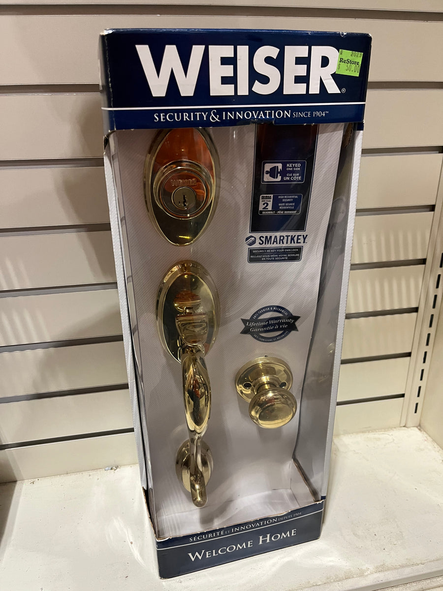 Weiser Shelburne X Troy Handleset - Brass – Habitat for Humanity ...