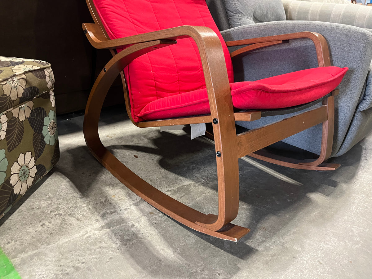 Rocking Chair with Red Cushion – Habitat for Humanity Greater Ottawa ...