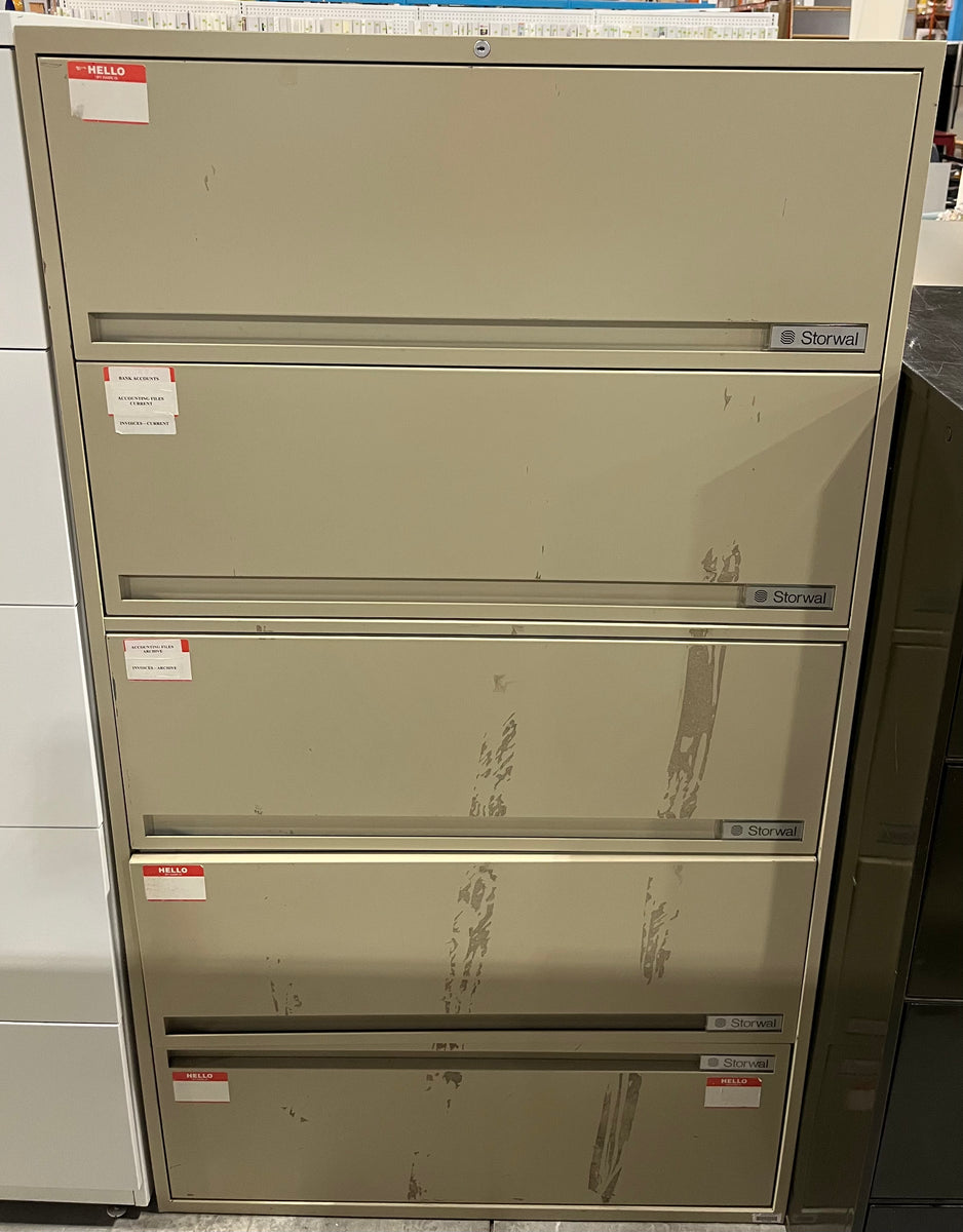 Beige Five-Drawer Filing Cabinet – Habitat for Humanity Greater Ottawa ...