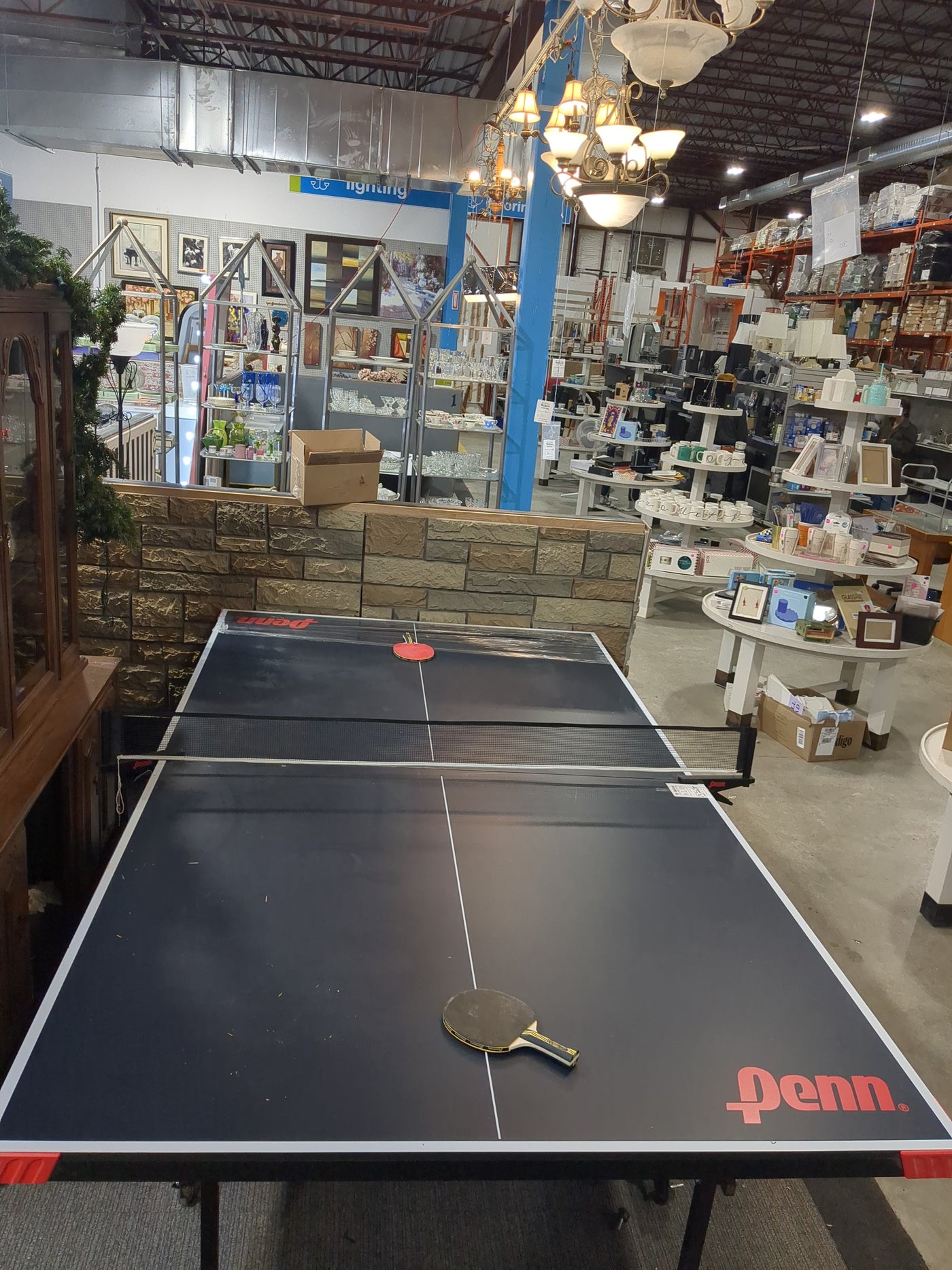 Penn Dark Blue Table Tennis Table with Two Paddles – Habitat for ...