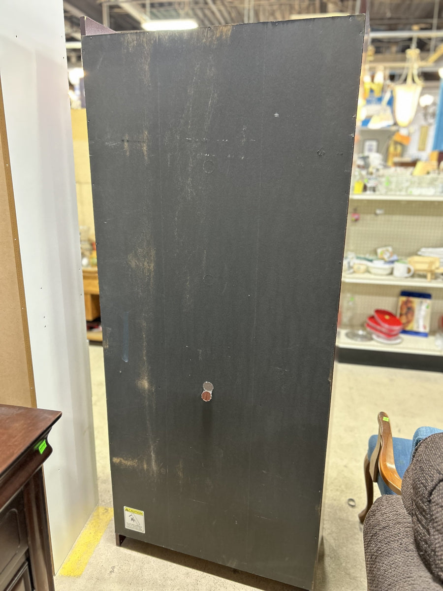 Tall Dark Wood Shelving Unit with Cabinet – Habitat for Humanity ...