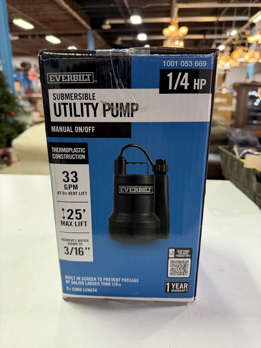 Everbilt 1/4 HP Submersible Utility Pump – Habitat for Humanity Greater ...