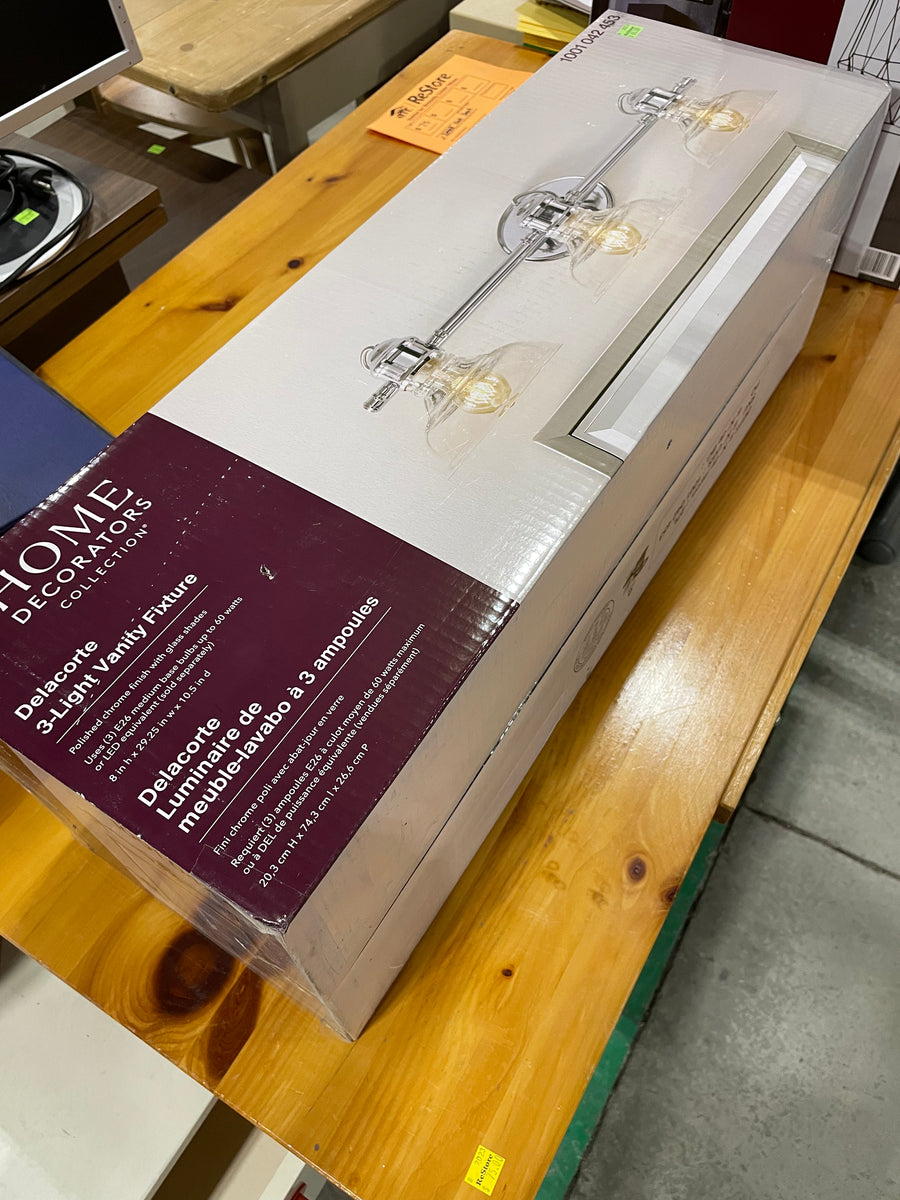 Chrome 3-Light Vanity Fixture – Habitat for Humanity Greater Ottawa ReStore