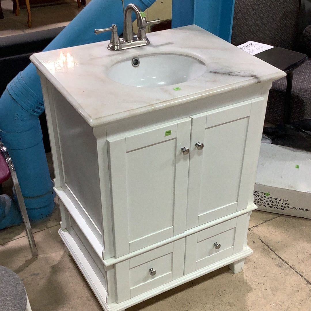 Marble Top Bathroom Vanity – Habitat for Humanity Greater Ottawa ReStore