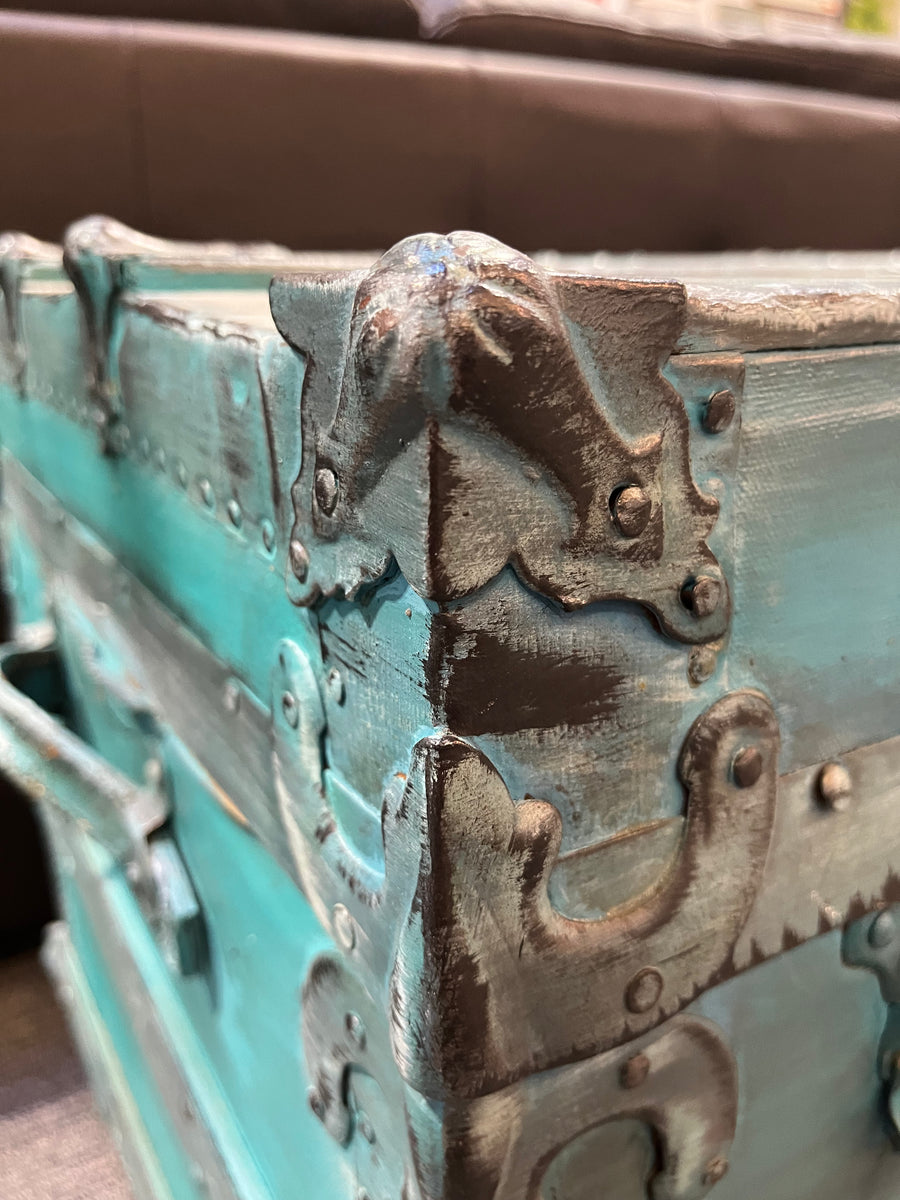 Sky Blue Wooden Chest – Habitat for Humanity Greater Ottawa ReStore