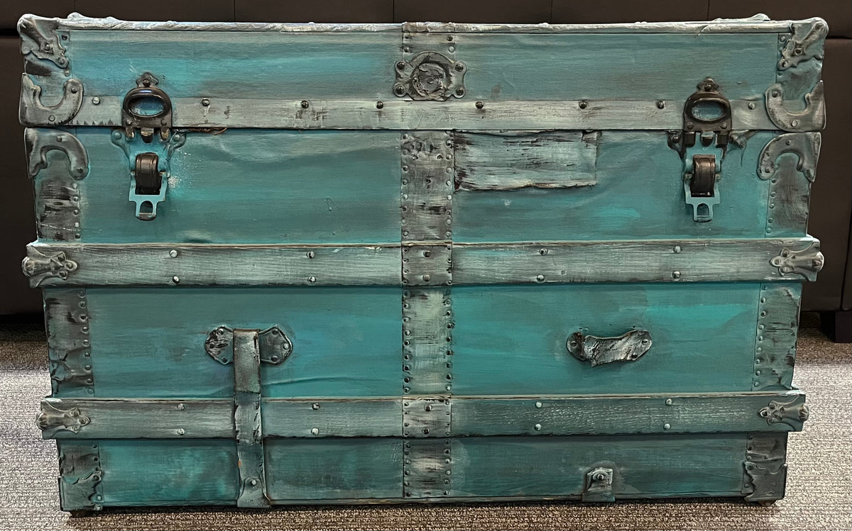 Sky Blue Wooden Chest – Habitat for Humanity Greater Ottawa ReStore